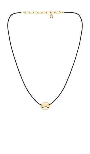Ettika Polished Pebble Leather Pendant Necklace