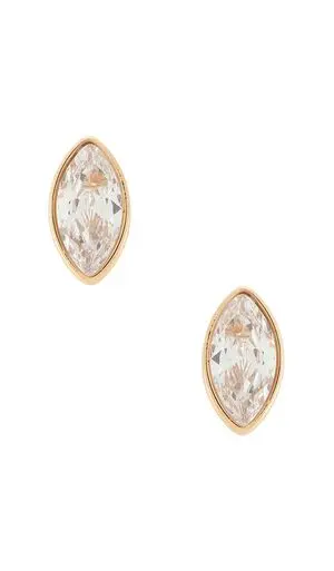 Ettika Crystal Marquise Stud Earrings - Gold