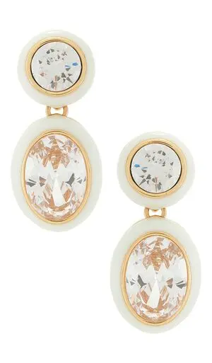 Ettika Duet Drop Earrings - Clear