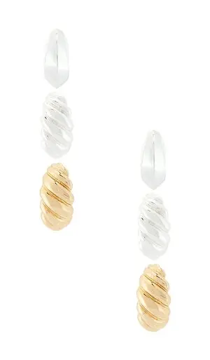 Ettika Two-tone Essential Hoop Set