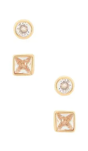 Ettika Classic Pairs Crystal Stud Set