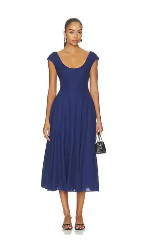 GUIZIO Leila Linen Midi Dress