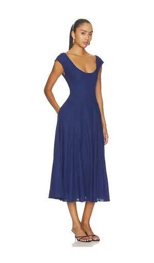 GUIZIO Leila Linen Midi Dress