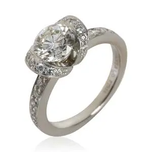 Tiffany & Co. 1.20 Ctw Diamond Ribbon Engagement Ring