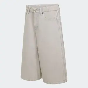 Adidas Originals Mid Rise Denim Jorts - Clear Grey Denim