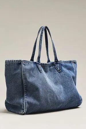 WYETH Cotton Denim Tote Bag - Medium Denim