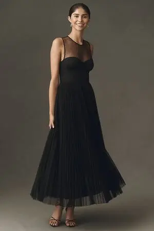 HUTCH Donya Pleated Gown - Black