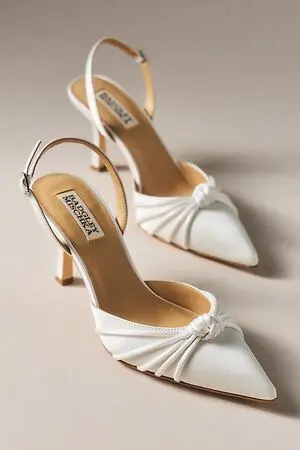 Badgley Mischka Yena D'orsay Slgback Heels - White