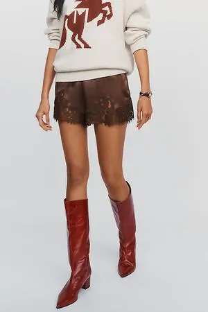 Maeve Pointed Toe Tall Boots - Red