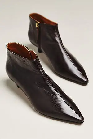 Maeve Leather Pointed-toe Ankle Boots - Brown