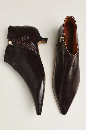 Maeve Leather Pointed-toe Ankle Boots - Brown