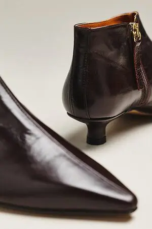 Maeve Leather Pointed-toe Ankle Boots - Brown