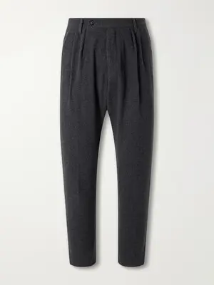Massimo Alba Stan Straight-leg Wool, Silk And Cashmere-blend Suit Trousers - Gray