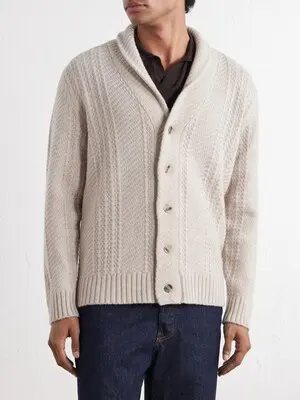 Altea Wool And Cashmere-blend Shawl-collar Cardigan