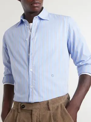 Massimo Alba Genova Striped Cotton-poplin Shirt
