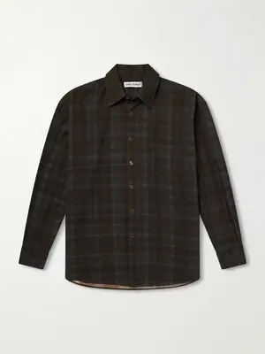 Our Legacy Borrowed Checked Cotton-flannel Shirt