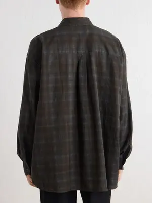 Our Legacy Borrowed Checked Cotton-flannel Shirt