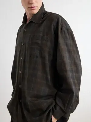 Our Legacy Borrowed Checked Cotton-flannel Shirt
