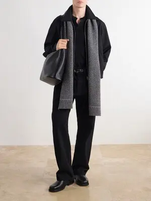 Gabriela Hearst Stanza Logo-appliquéd Cashmere Scarf
