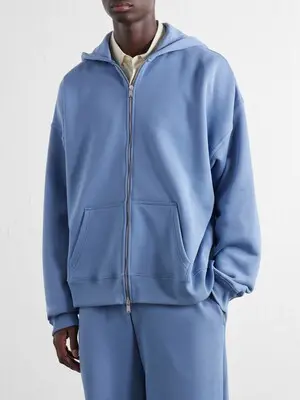 THE ELDER STATESMAN Cotton-jersey Zip-up Hoodie