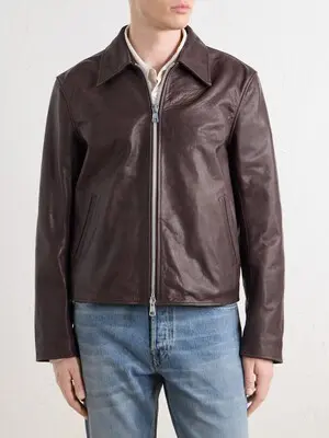 Our Legacy Leather Mini Jacket - Brown