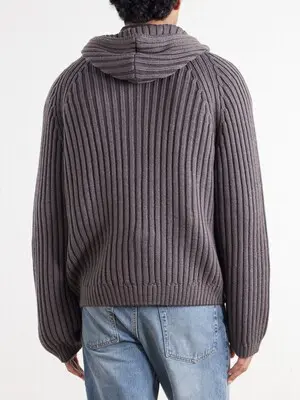 Our Legacy Level Merino Wool Zip-up Hoodie - Gray