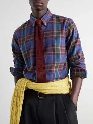 Polo Ralph Lauren Button-down Collar Checked Cotton-flannel Shirt