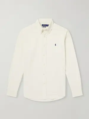 Polo Ralph Lauren Button-down Collar Cotton-corduroy Shirt - Neutrals