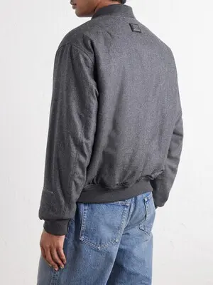Dolce & Gabbana Virgin Wool-flannel Bomber Jacket