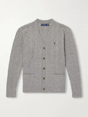 Polo Ralph Lauren Wool And Cashmere-blend Cable-knit Cardigan