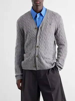 Polo Ralph Lauren Wool And Cashmere-blend Cable-knit Cardigan