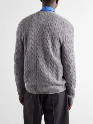 Polo Ralph Lauren Wool And Cashmere-blend Cable-knit Cardigan