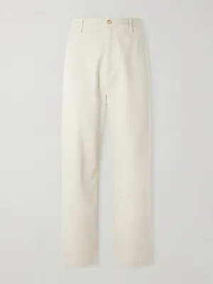 FRAME Cotton-twill Wide-leg Trousers