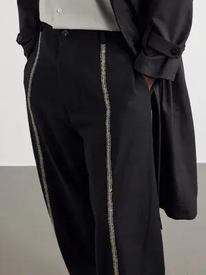 KARTIK RESEARCH Sultan Embroidered Wool Trousers