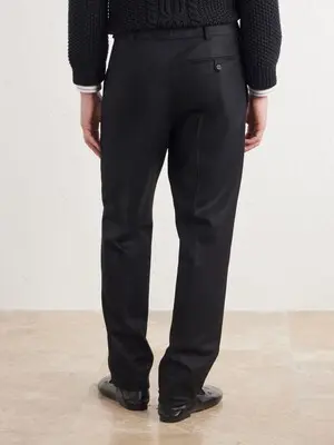 Saint Laurent Tapered Brushed Wool Trousers