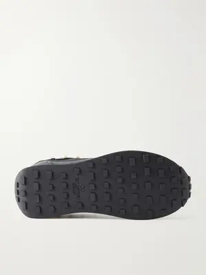 Valentino Garavani Stud Up Embellished Leather-trimmed Sneakers