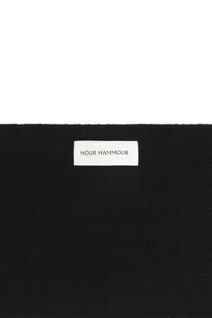 Nour Hammour Leni Cashmere Scarf - Black