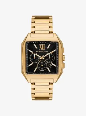 Michael Kors Hayes Oversized -tone Sport Watch - Gold