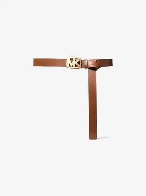 Michael Kors Logo Leather Belt - Brown