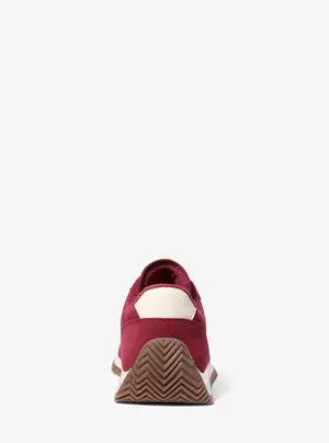 Michael Kors Rhodes Suede And Leather Trainer