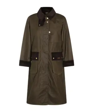 Barbour Contrast-collar Long Field Coat