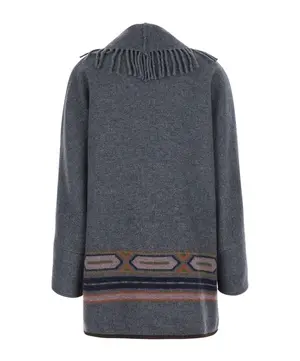 BAZAR DELUXE Navajo Belted Fringe Coat