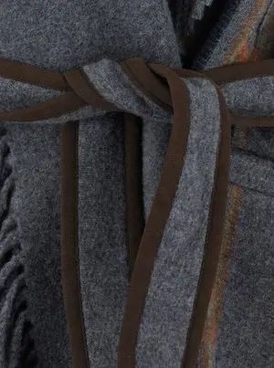 BAZAR DELUXE Navajo Belted Fringe Coat