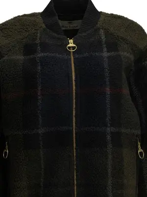 Barbour Plaid Fleece Bomber Jacket