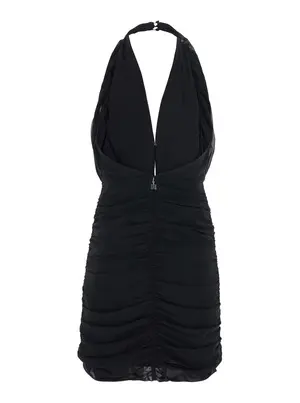ROTATE BY BIRGER CHRISTENSEN Ruched Sequin-embellished Ruffled Mini Dress