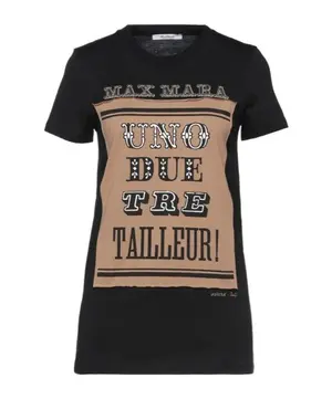 Max Mara Solidcolor Printed Tshirt