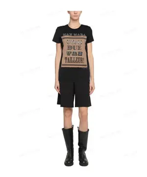 Max Mara Solidcolor Printed Tshirt