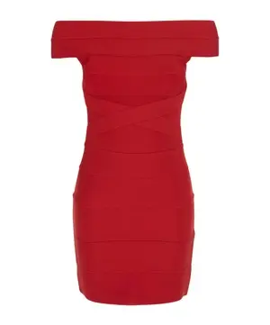 ROTATE BY BIRGER CHRISTENSEN Off-shoulder Mini Dress