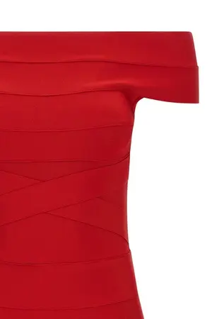 ROTATE BY BIRGER CHRISTENSEN Off-shoulder Mini Dress