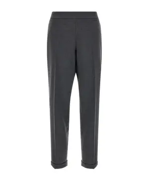 Alberto Biani Cropped Turn-up Pants - Gray